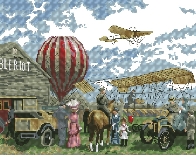 Вышивка Первый полет крестом схема в Pdf №19144
